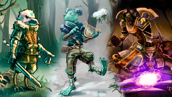 Design and illustrate your fantasy character by Tradosg | Fiverr