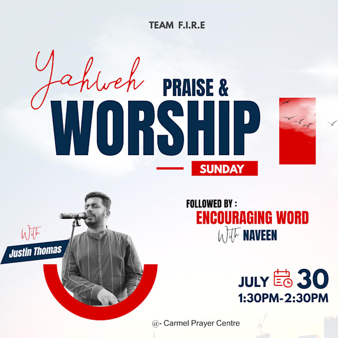 Make poster for the church meetings by Samuelpendyala | Fiverr