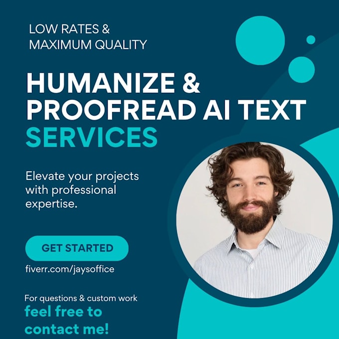 Humanize and proofread ai generated text by Jaysoffice | Fiverr