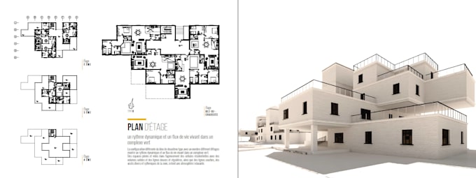 Do the professional design of residential complex plans and 3d model by ...