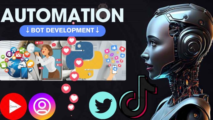 Develop automated tiktok bot, youtube bot, twitch bot, instagram bot in ... Develop automated tiktok bot, youtube bot, twitch bot, instagram bot in ...