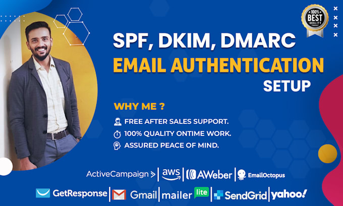 Setup or fix any spf dkim dmarc email deliverability issues by Creamdigi | Fiverr