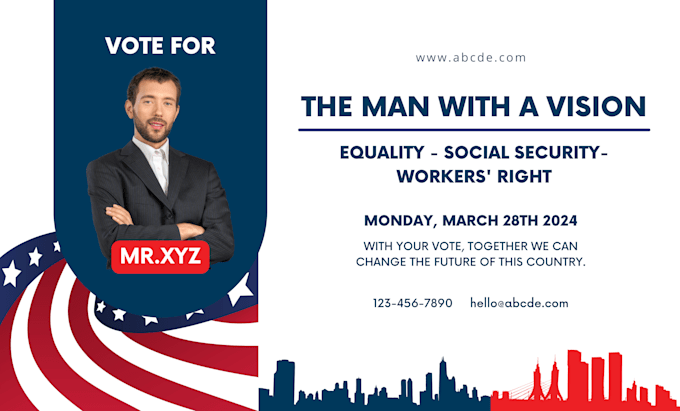 Design political banner, poster, flyer, billboard and postcards by ...