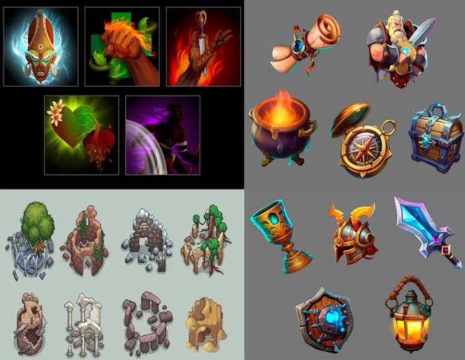 Design 2d icons, objects, props and items for your game by Sakibabbasi05 | Fiverr