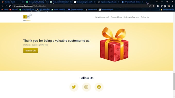 Build a fully functional website using react in ts and express in ts by ...