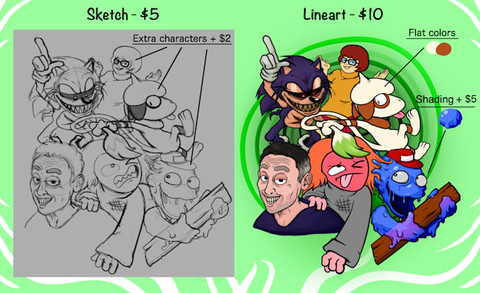 Draw any character for you in a bold cartoon style by Jereweb0203 | Fiverr