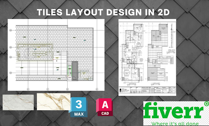 Make tile layout plan for bathroom floor and walls by Aftab_malick | Fiverr