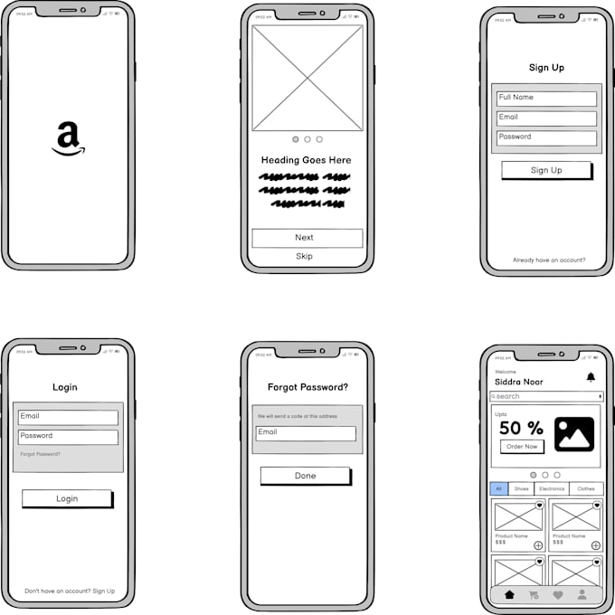 Design figma wireframes prototyping uxui mockups for apps by Lilyqamar | Fiverr