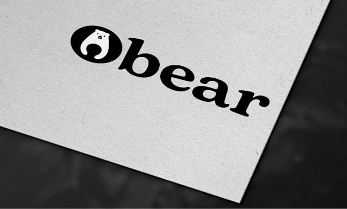 Design bear, font, wordmark, text, lettermark minimalist logo by Re_doy ...