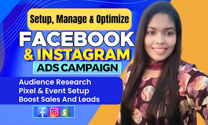 Setup facebook ads campaign, meta ads, instagram marketing, fb ads ...