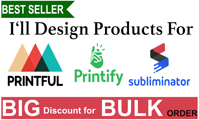 Design digital products for printful,printify,subliminator etc by ...