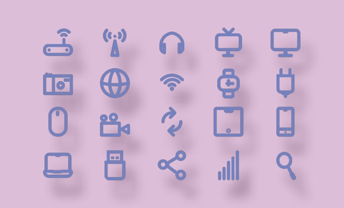 Design icon set bundle with svg,lottie,gif animation by Bakoye | Fiverr