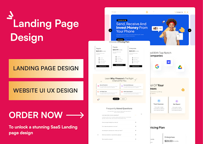 Craft saas landing page design using figma by Pixelsperfect1 | Fiverr