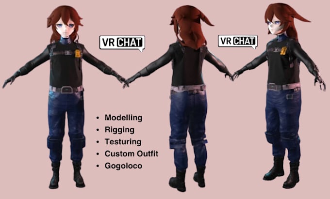 Custom vrchat avatar 3d avatar rig 3d vtuber model vrm 3d character ...