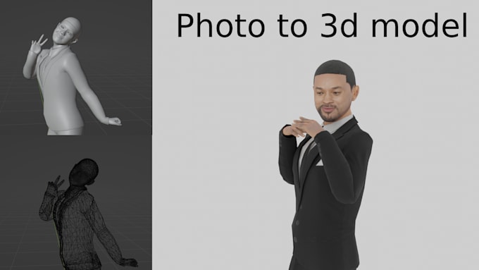 Make photo to a 3d model by Shreeshanpraja | Fiverr