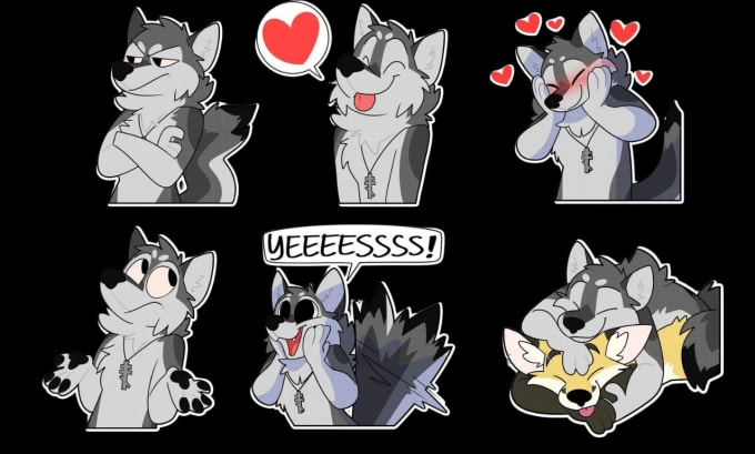 Draw Custom Furry Telegram Stickers Discord Sticker Nsfw Cute Twitch