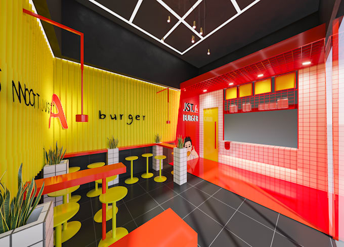 Design your restaurant or commercial 3d interior rendering by ...