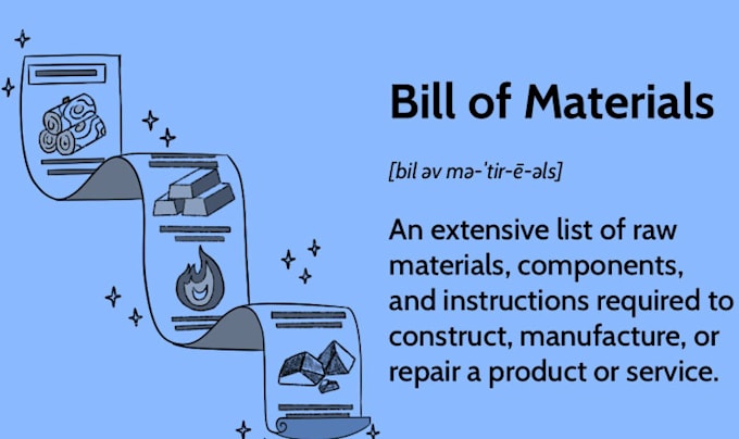 Create and manage the bom for any product by Atifjabwan | Fiverr