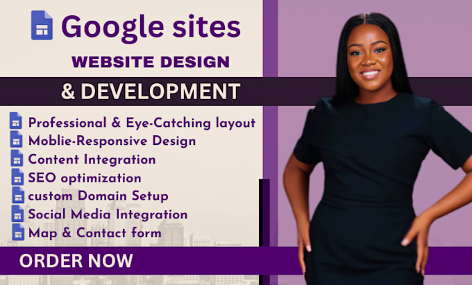 Create a website using google sites, landing page design with elementor ...