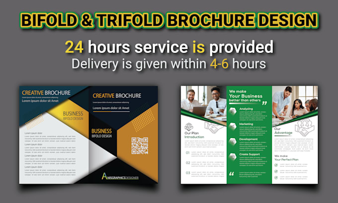 Flyer, brochure, bifold, trifold, leaflet, postcard, design by Anisur2023 | Fiverr