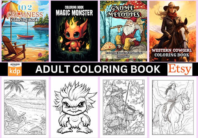Design adult coloring pages adult coloring book activity book for kdp ...