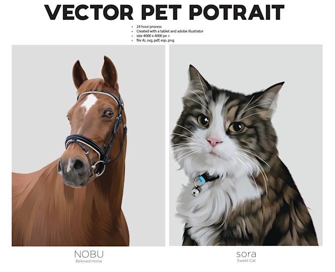 Draw your pet vector cartoon in 24 hours by Sahrul_vector | Fiverr