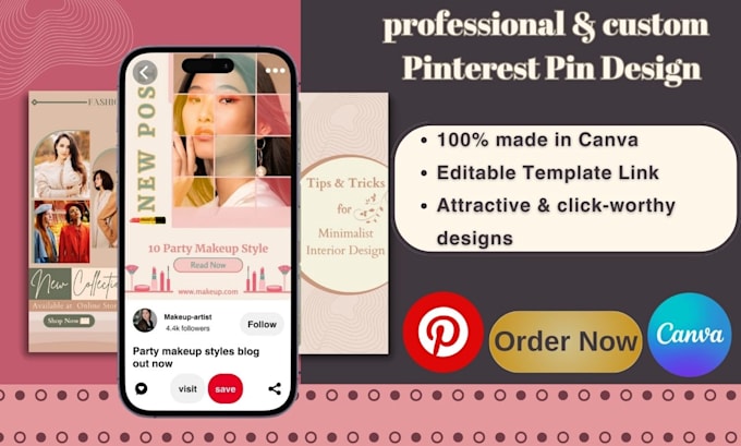Design professional and custom pinterest pin design by Maimona_ghani ...