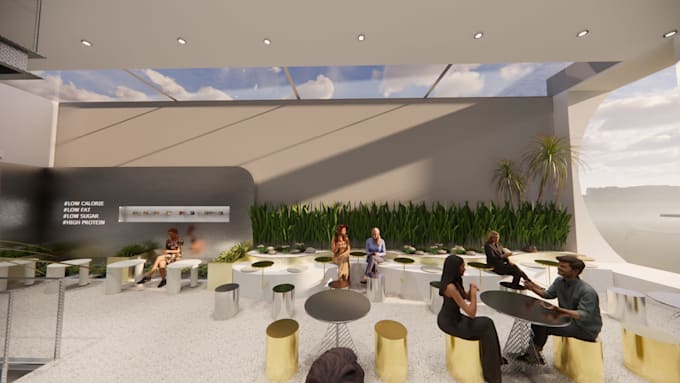 Design commercial space interiors including restaurants, cafes, shops ...