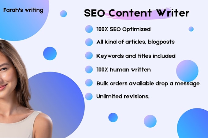 Write high quality seo articles, blog posts by Cilviaaa | Fiverr