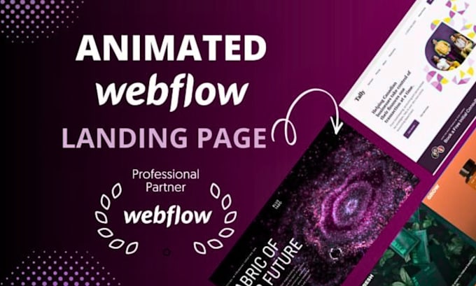 Design interactive 3d animated webflow website, figma to website by ...