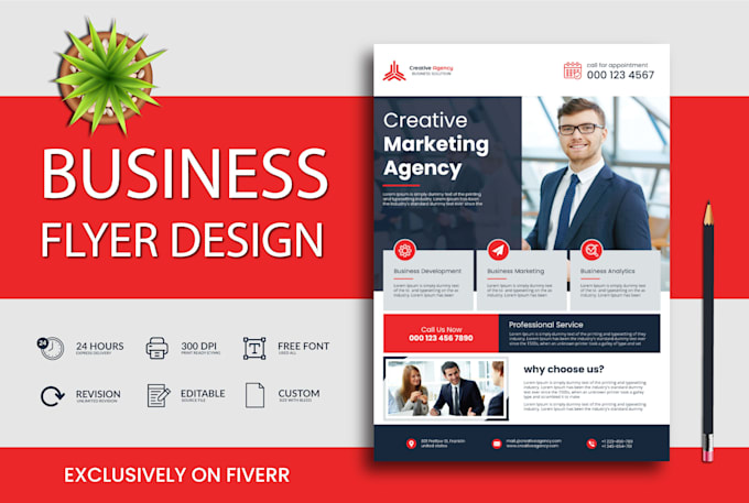 Design timeless printable and digital flyer design with qr code by ...