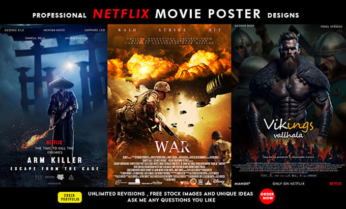 Design high quality of netflix or amazon prime movie poster for you by ...