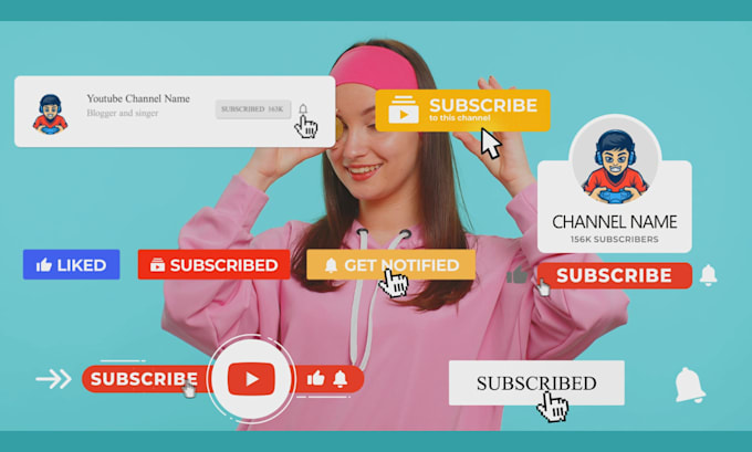 Create youtube subscribe button animation and notification by Laksdis | Fiverr