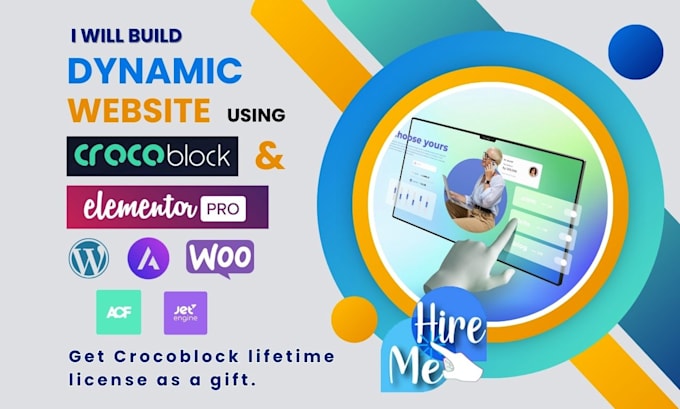 Do dynamic wordpress website using crocoblock jetengine elementor pro ...