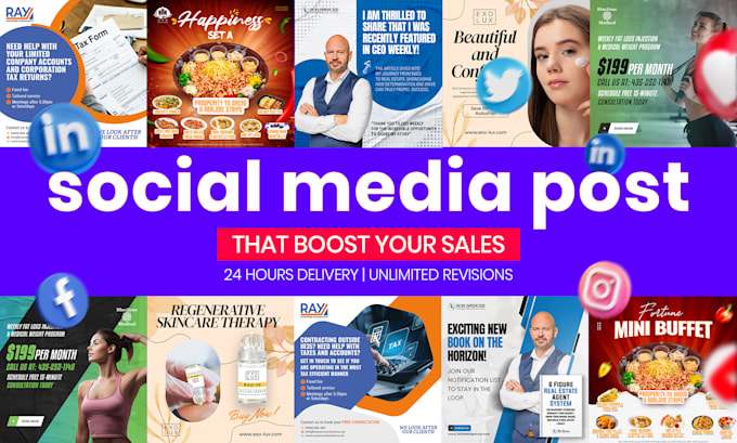 Design social media post, instagram post, facebook post, ads, carousel ...