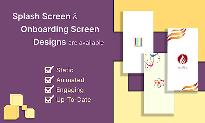 Design static and animated splash and onboarding screens by Desinia ...
