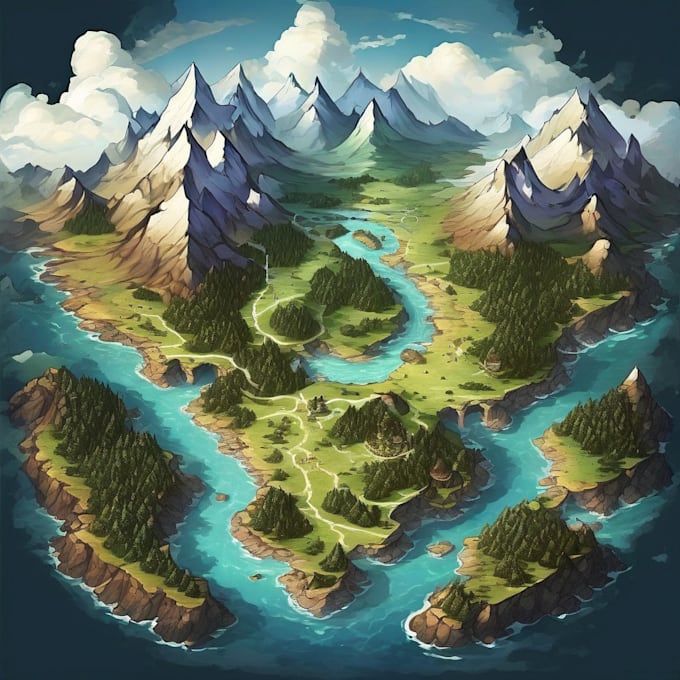 Create a high quality fantasy map for dnd map by Francisceres | Fiverr