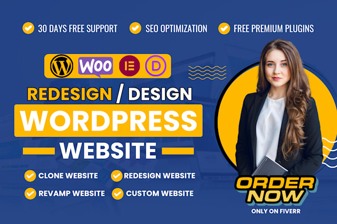 Design, redesign, build, clone, revamp your wordpress website by Mishalahmed1127 | Fiverr
