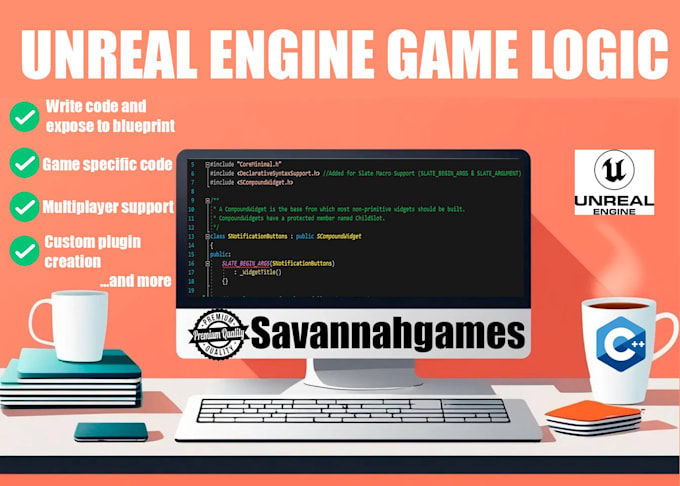 Code logic for your unreal engine game by Savannahgames | Fiverr