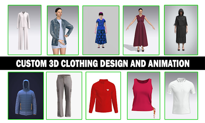 Do 3d fashion clothing mockup design and animation in clo 3d by ...