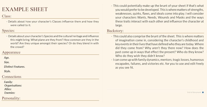 Write a creative backstory for your dnd or ttrpg character by Ted ...