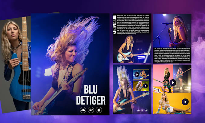 Design artist epk professional press kit by Chicdesignhub | Fiverr