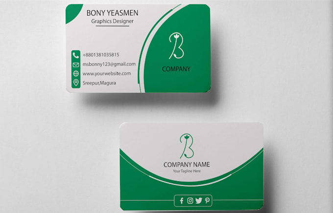 Do professional business card design with copyright by Designer_bony ...
