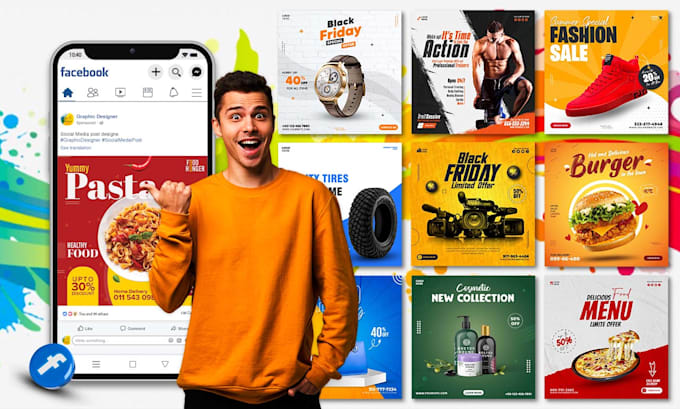Design creative facebook instagram graphics, posts, banners and ...
