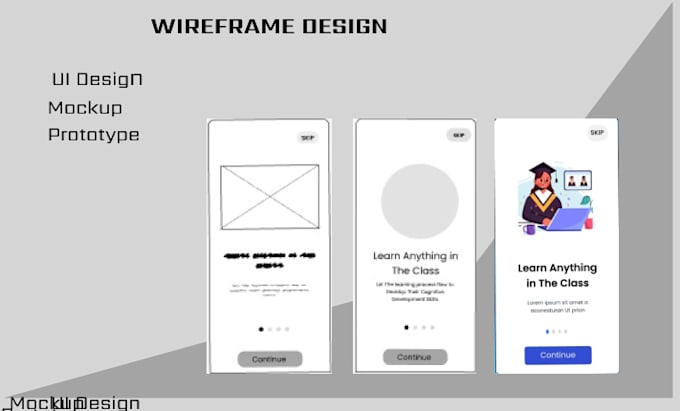 Do wireframe design prototype for mobile uiux mockup with figma by Adiba_shahid | Fiverr