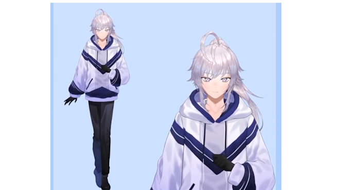 Draw a vtuber model, 2d vtuber rigging vtuber avatar