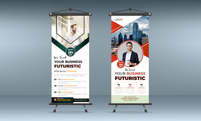 Design eye catching roll up banners and outdoor ads signs by ...