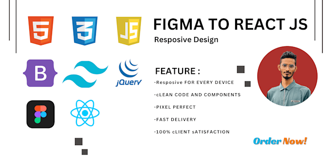 Convert Psd Or Figma To React Js With Tailwind Css By Rajuanalam Fiverr