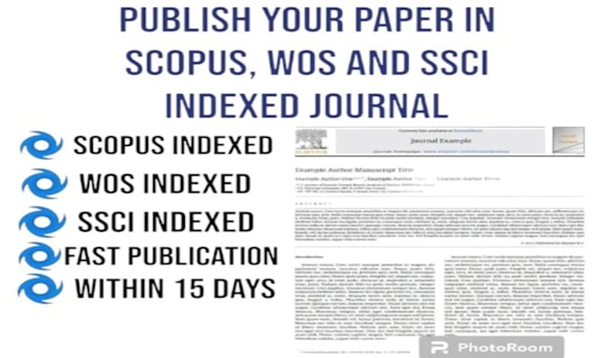 Publish your paper in scopus and wos indexed journal by Wahidullah59 | Fiverr