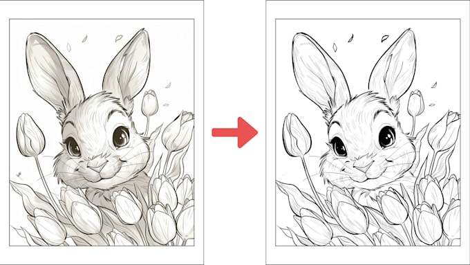 Remove the grayscale in the ai generated coloring pages by Huytun | Fiverr